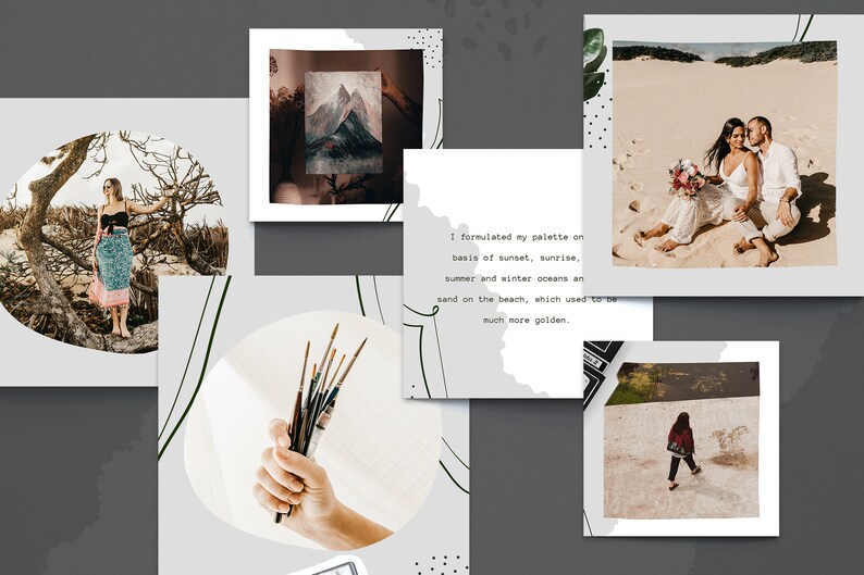 Stacey Instagram Puzzle Template | CANVA Instagram Post Template ...