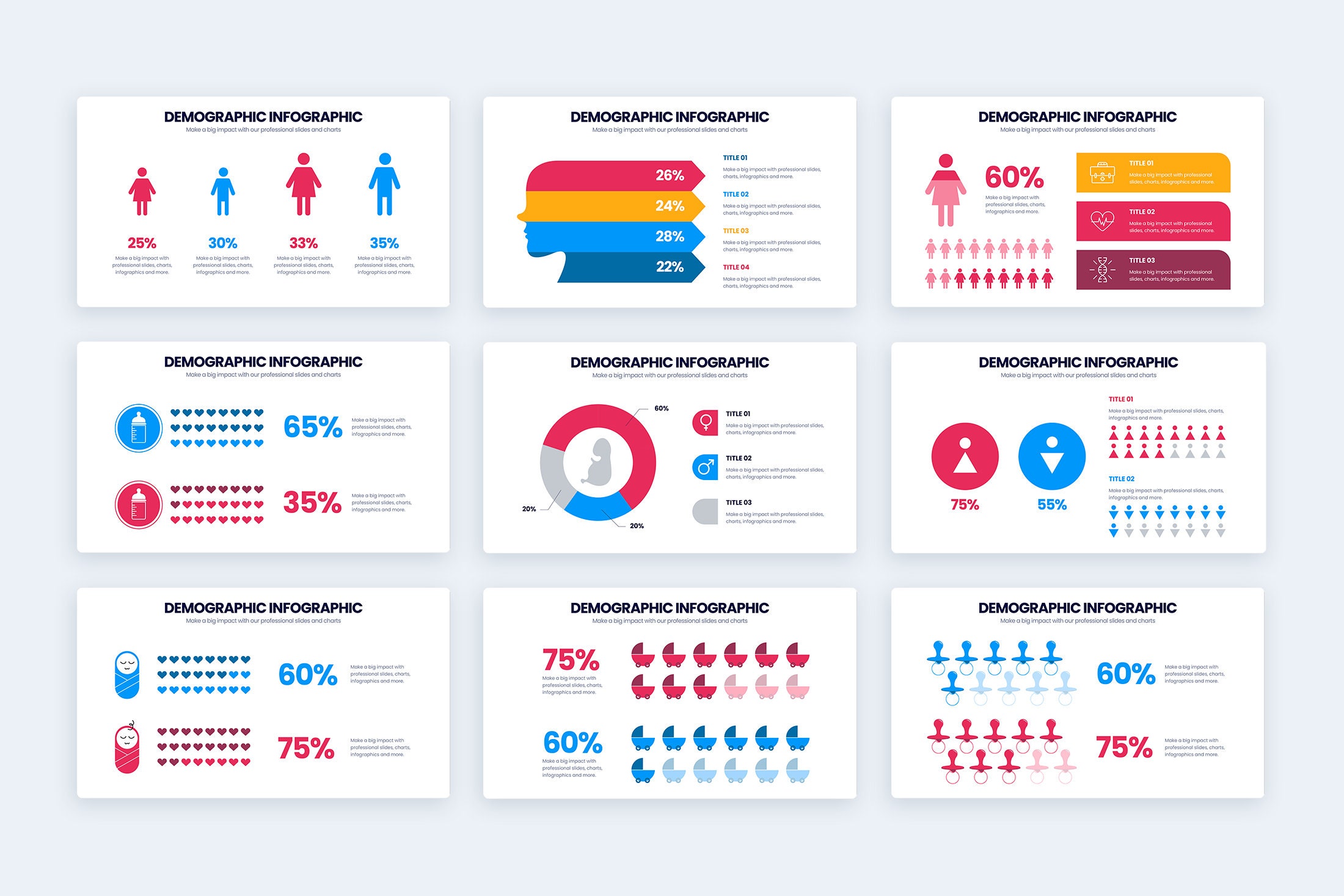 Demographic Infographics | Template for Illustrator | Easy to Edit - Etsy