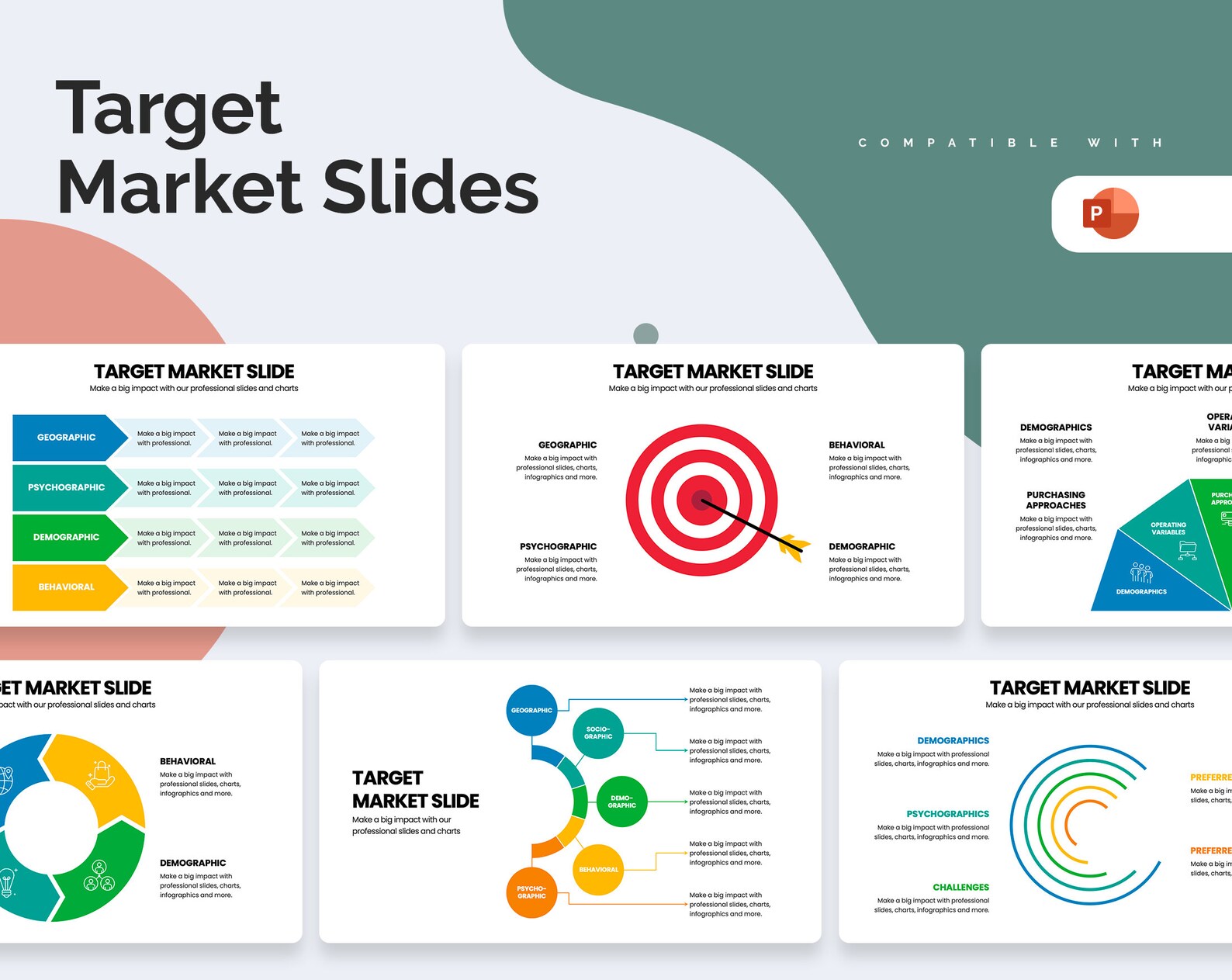 Target Market Slides Template for Powerpoint | Minimal Work | Modern ...
