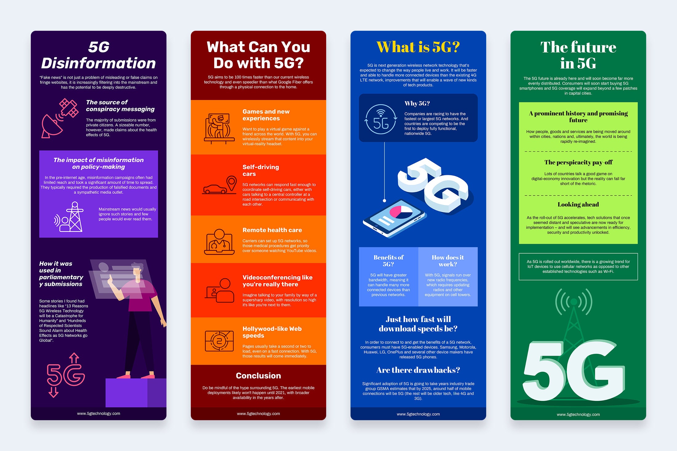 5G Technology Vertical Infographic Templates Diagrams for Powerpoint ...