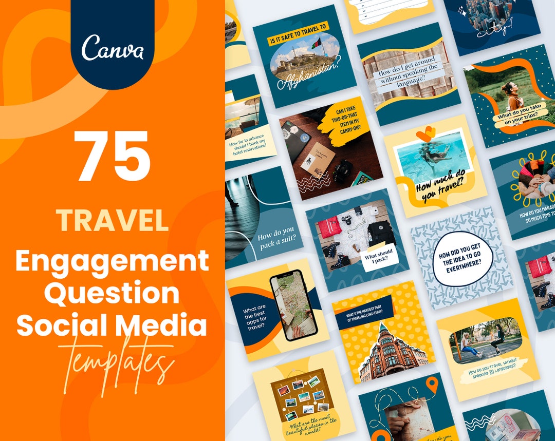 Travel Engagement Question Social Media | Canva Templates, Instagram ...