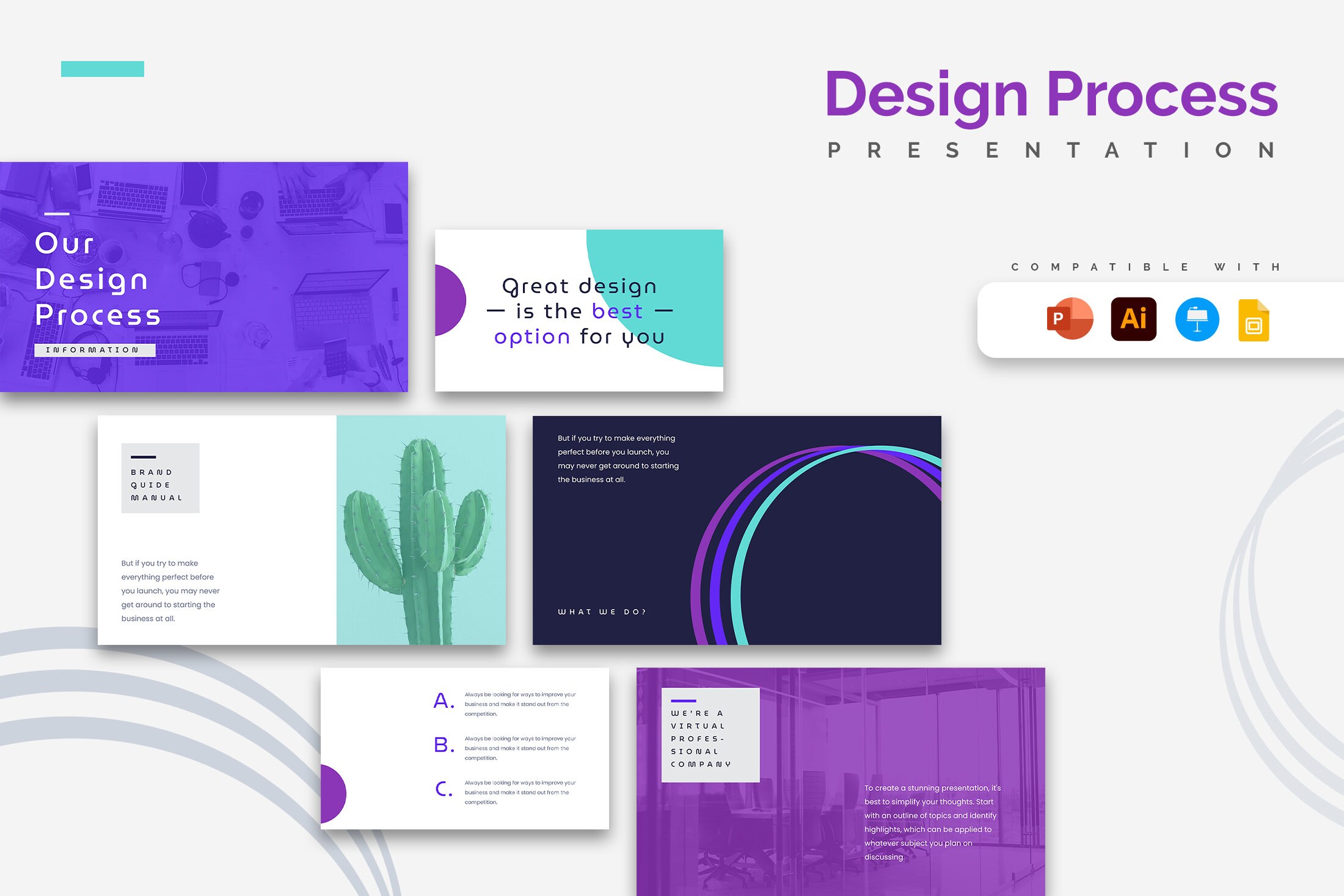 Process Design Presentation Template | Powerpoint Template, Slides for ...