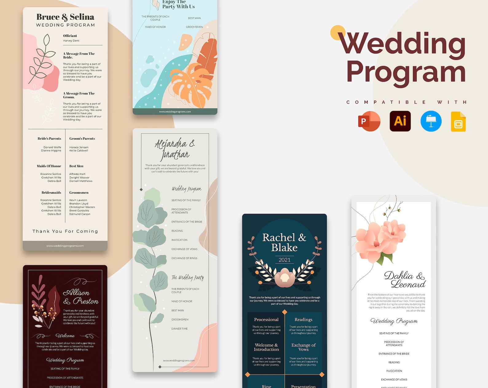 Wedding Program Vertical Infographic Templates | Diagrams for ...