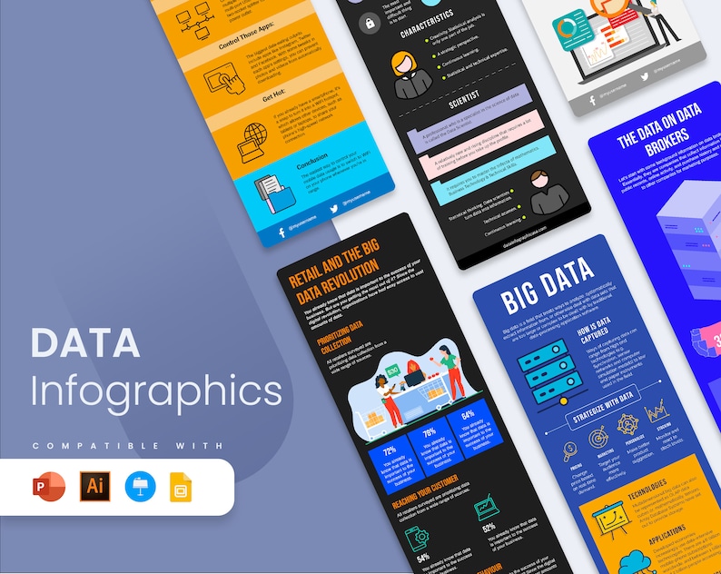 Data Vertical Infographic Templates | Diagrams for Powerpoint ...