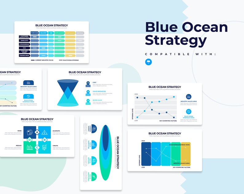Blue Ocean Strategy Infographics | Template for Keynote | Best Keynote ...