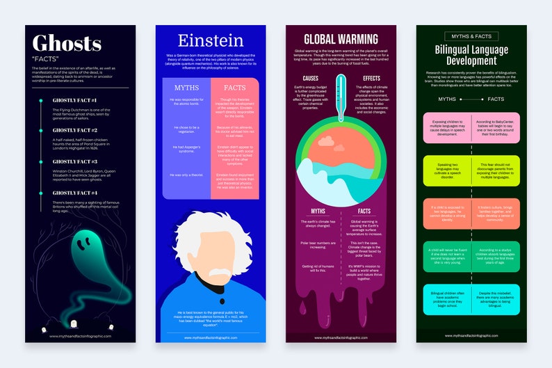 Myths & Facts Vertical Infographic Templates | Diagrams for Powerpoint ...