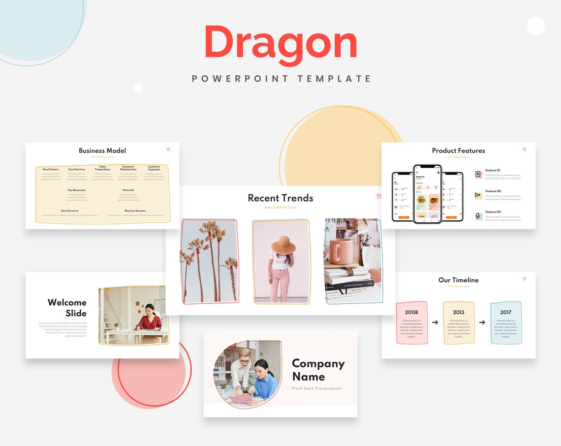 Dragon Startup Powerpoint Template | Presentations for Microsoft ...