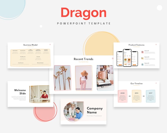 Dragon Startup Powerpoint Template Presentations for | Etsy