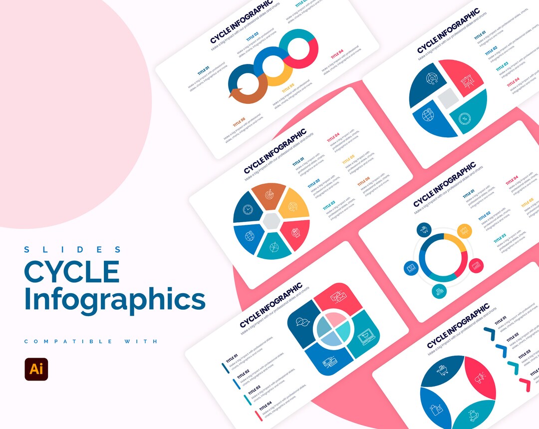Cycle Infographics | Template for Illustrator | Easy to Edit - Etsy