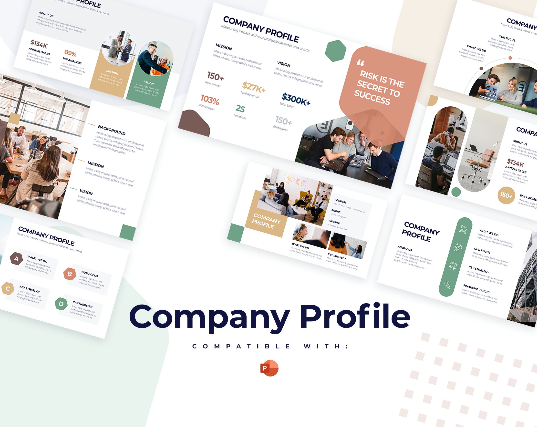 Company Profile Infographics | Powerpoint Template, Template for ...