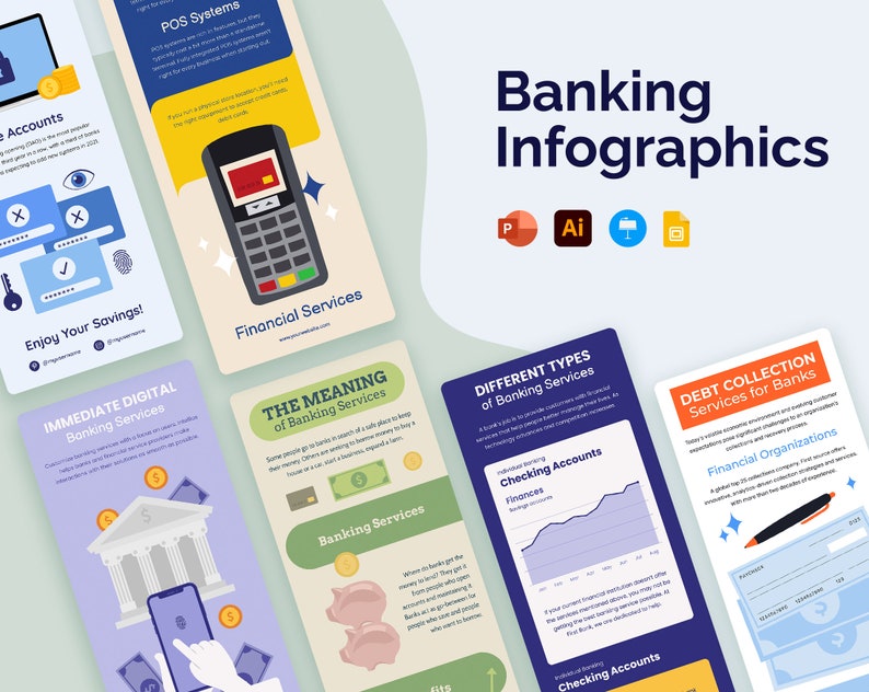 Banking Vertical Infographic Templates | Diagrams for Powerpoint ...