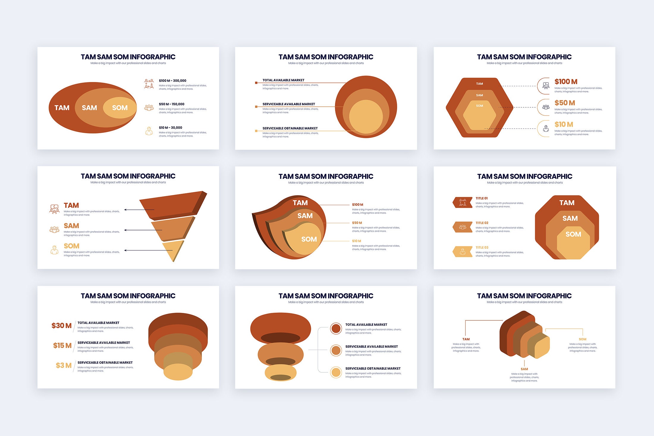 TAM SAM SOM Infographics | Template for Illustrator | Best Illustrator ...