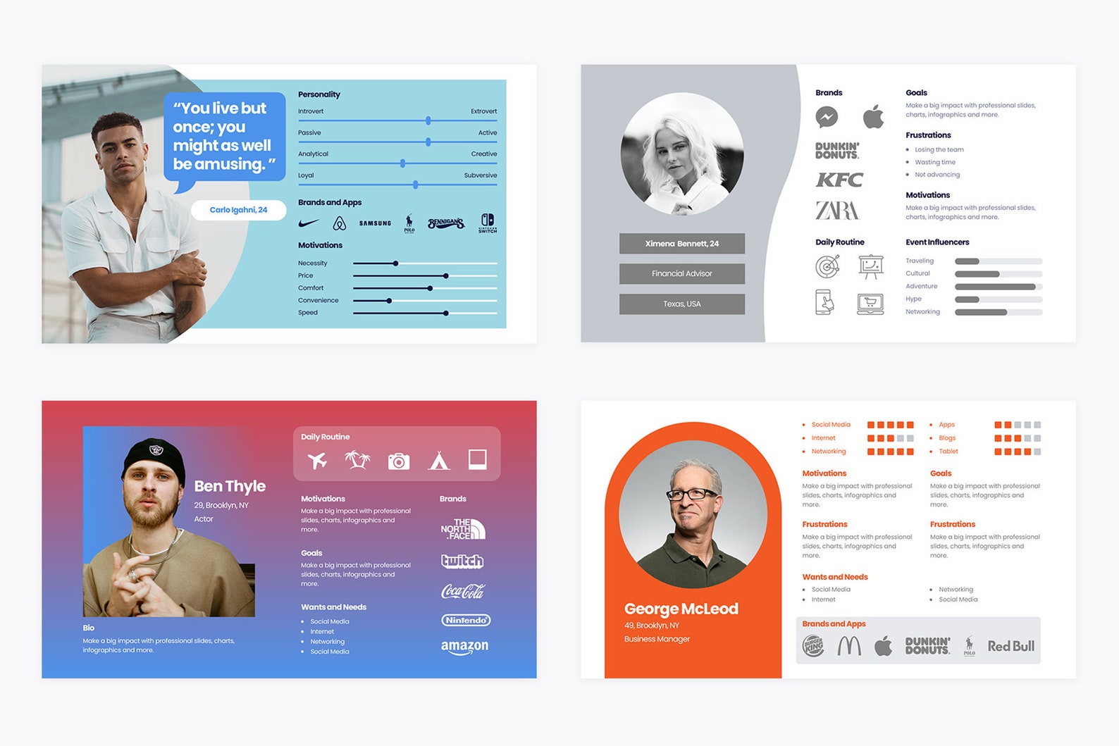 Buyer Persona Infographic Templates | Diagrams for Powerpoint ...