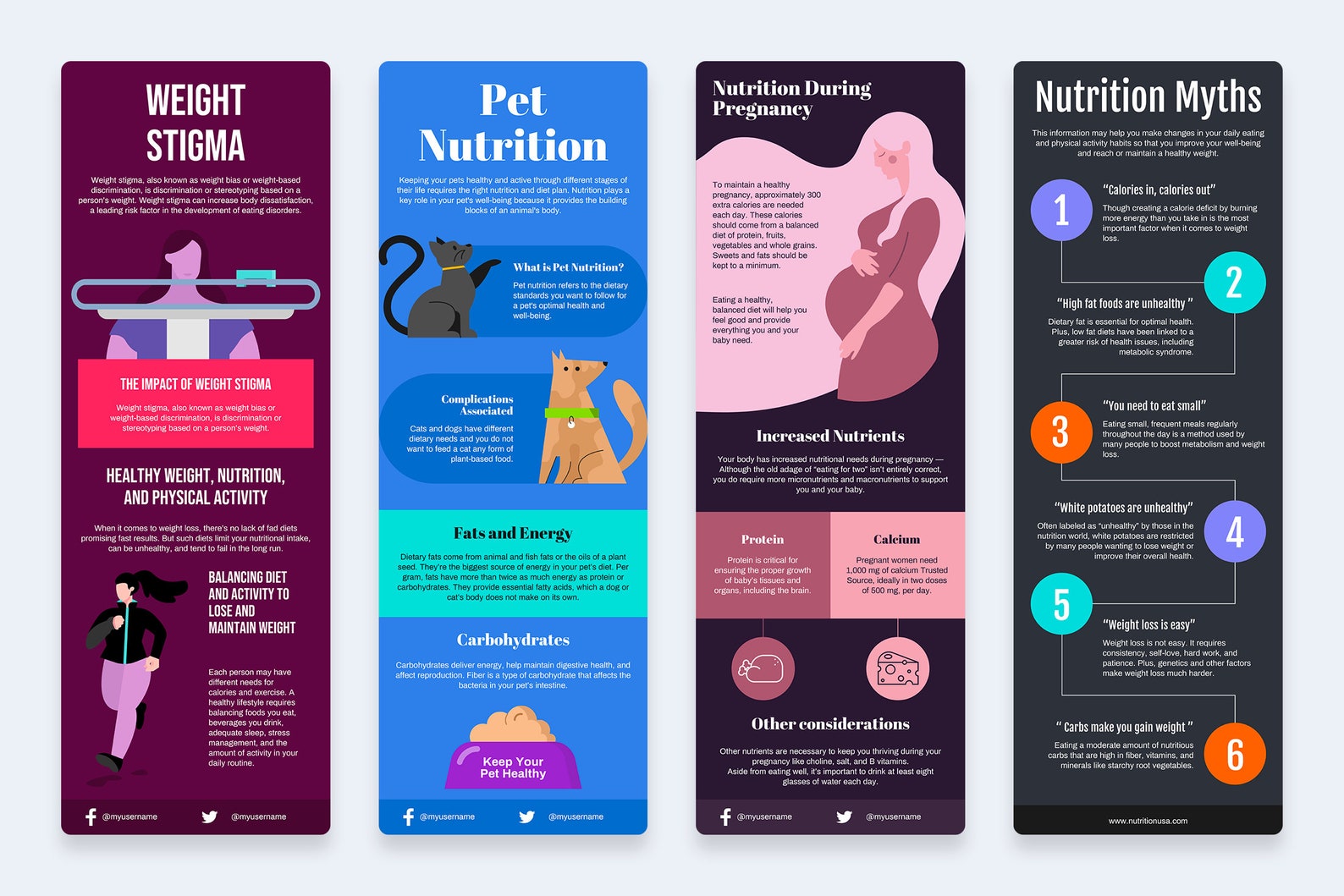 Nutrition Vertical Infographic Templates Diagrams for Powerpoint ...