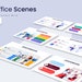 Office Scene Infographic Slides Template for Powerpoint Best Powerpoint ...