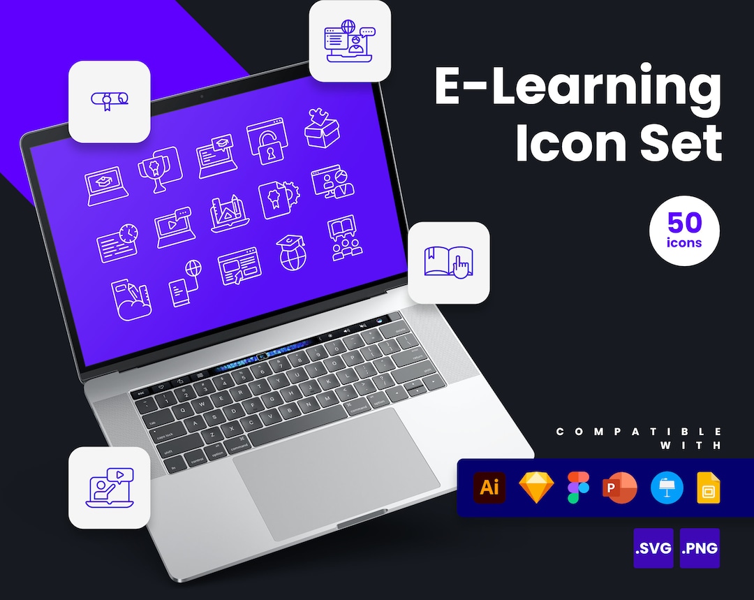 E-learning Icons | Vector Icons for Powerpoint, Keynote, Illustrator ...