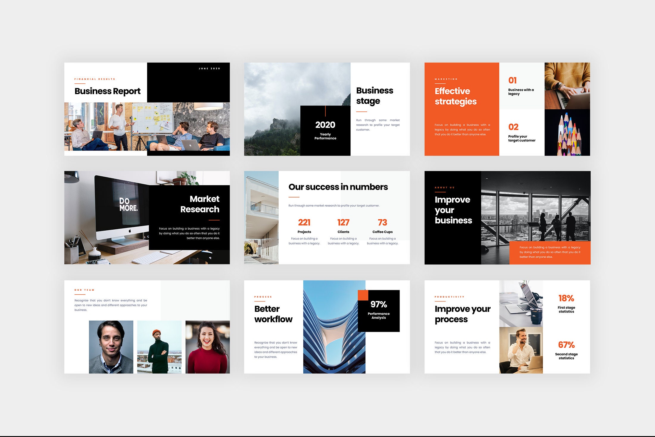 Business Report Presentation Template | Powerpoint Template, Slides for ...