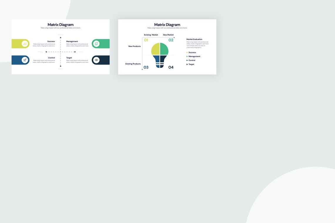 Matrix Diagram Templates | Diagrams for Powerpoint, Illustrator ...