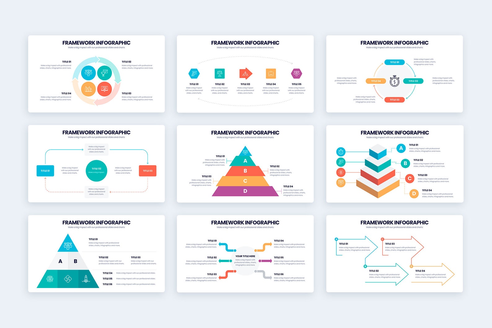 Framework Infographics | Template for Illustrator, Easy to Edit, Fully ...