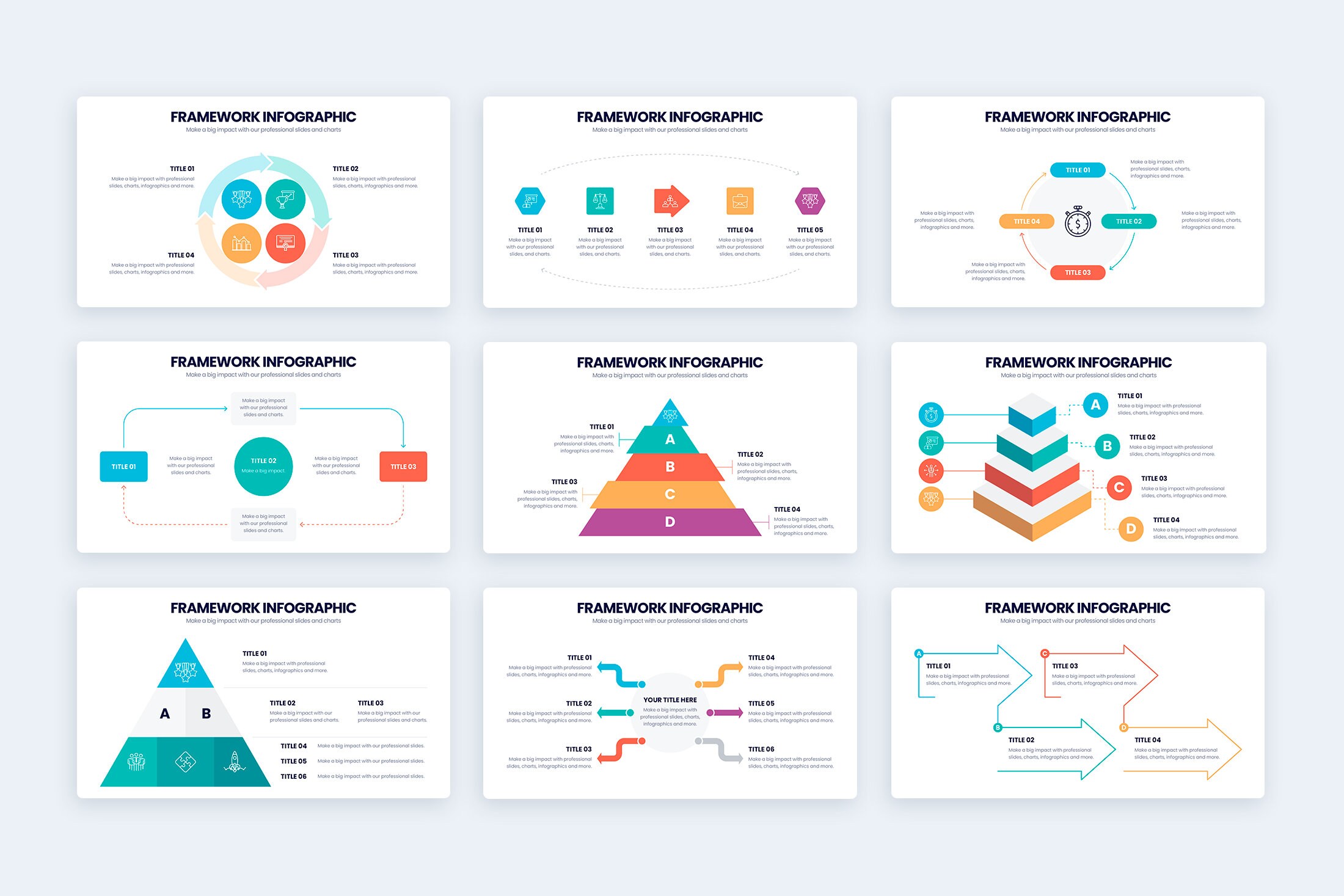 Framework Infographics | Template for Illustrator, Easy to Edit, Fully ...