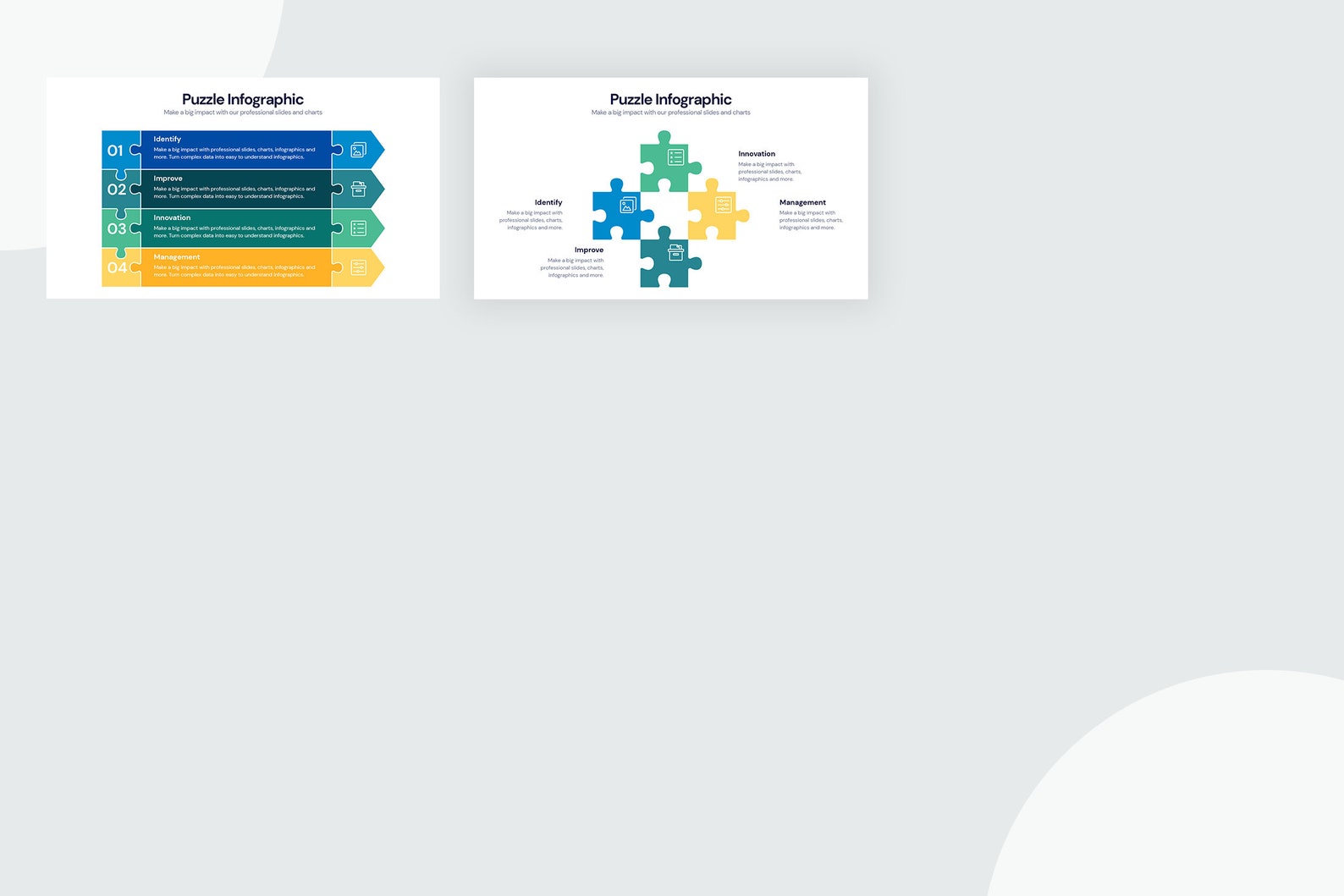 Puzzle Infographic Templates | Diagrams for Powerpoint, Illustrator ...