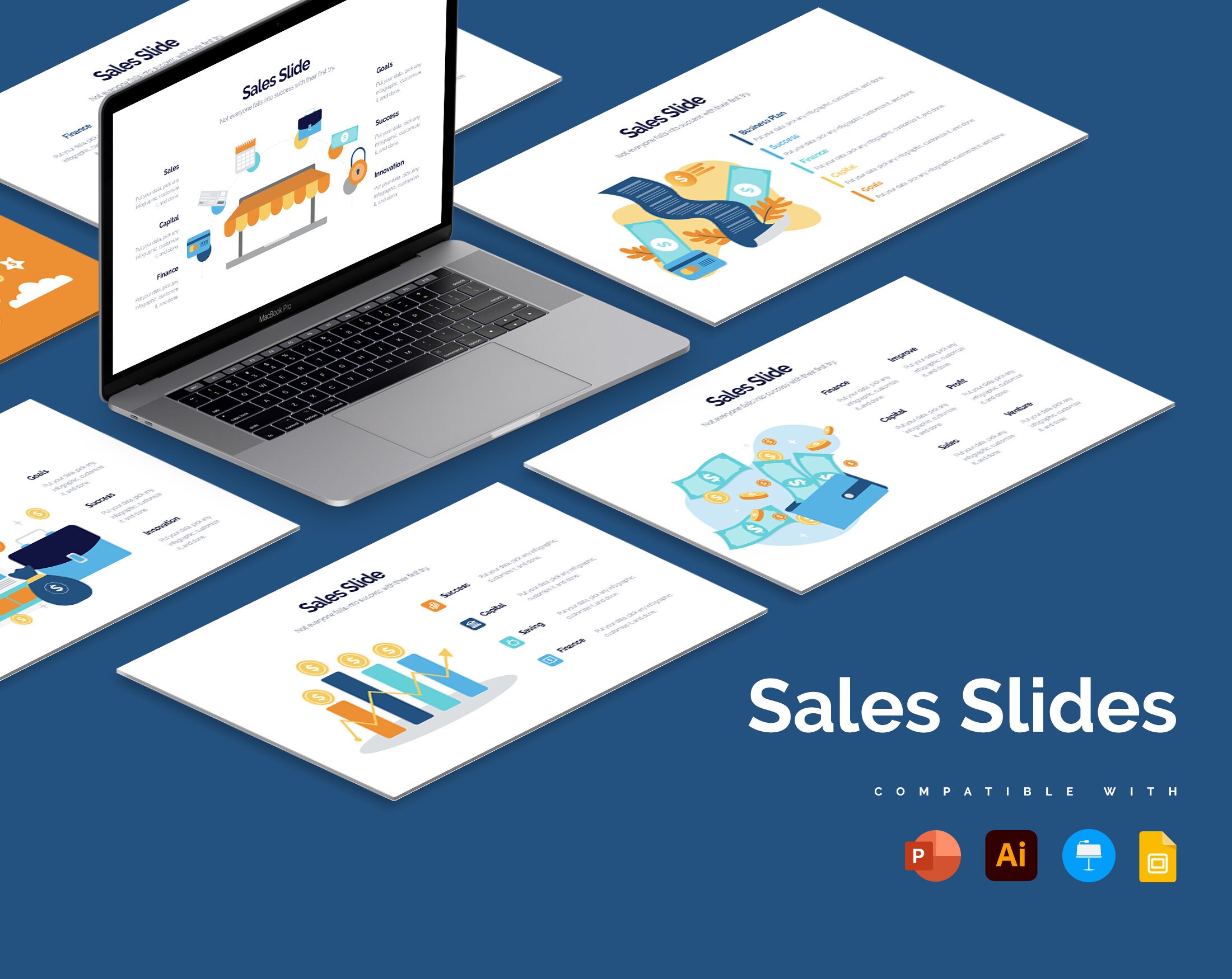 Sales Infographic Templates Diagrams for Powerpoint - Etsy