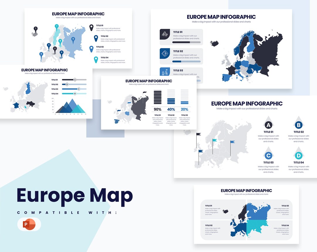 Europe Map Infographics | Powerpoint Template, Template for Powerpoint ...