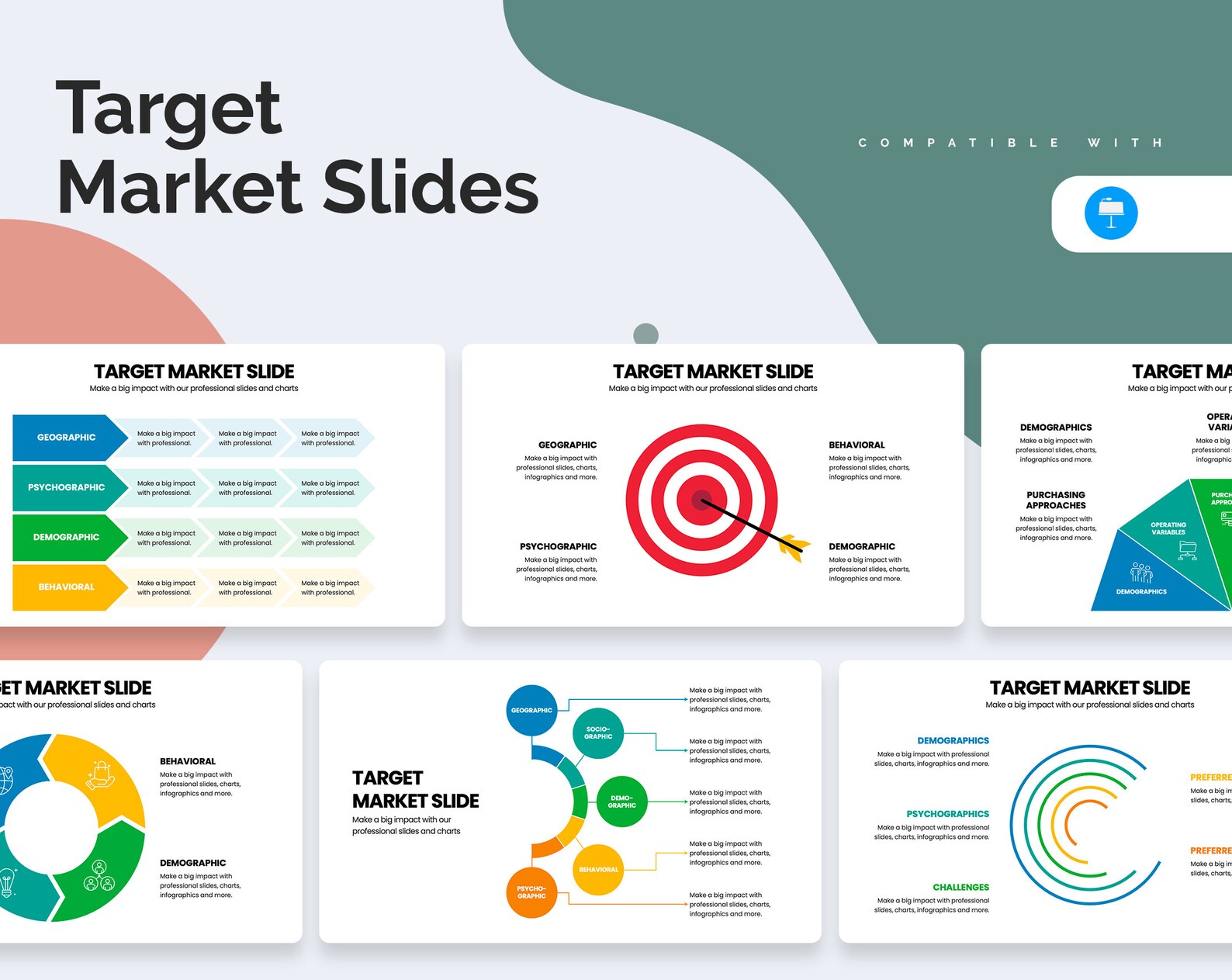 Target Market Slides Template for Keynote | Minimal Work | Modern ...