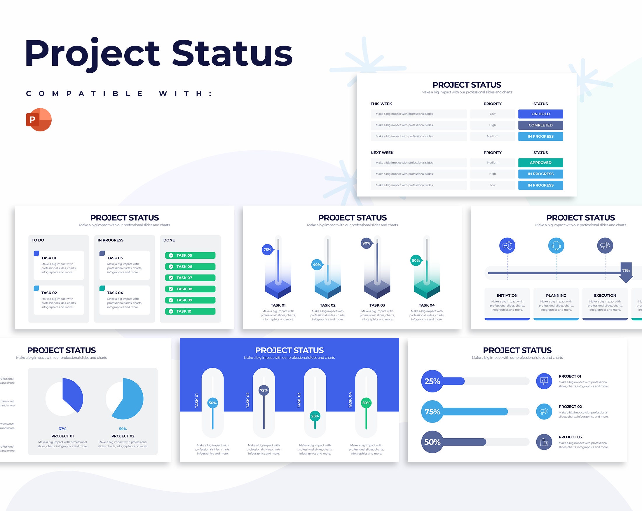 Project Status Infographics | Powerpoint Template, Template for ...