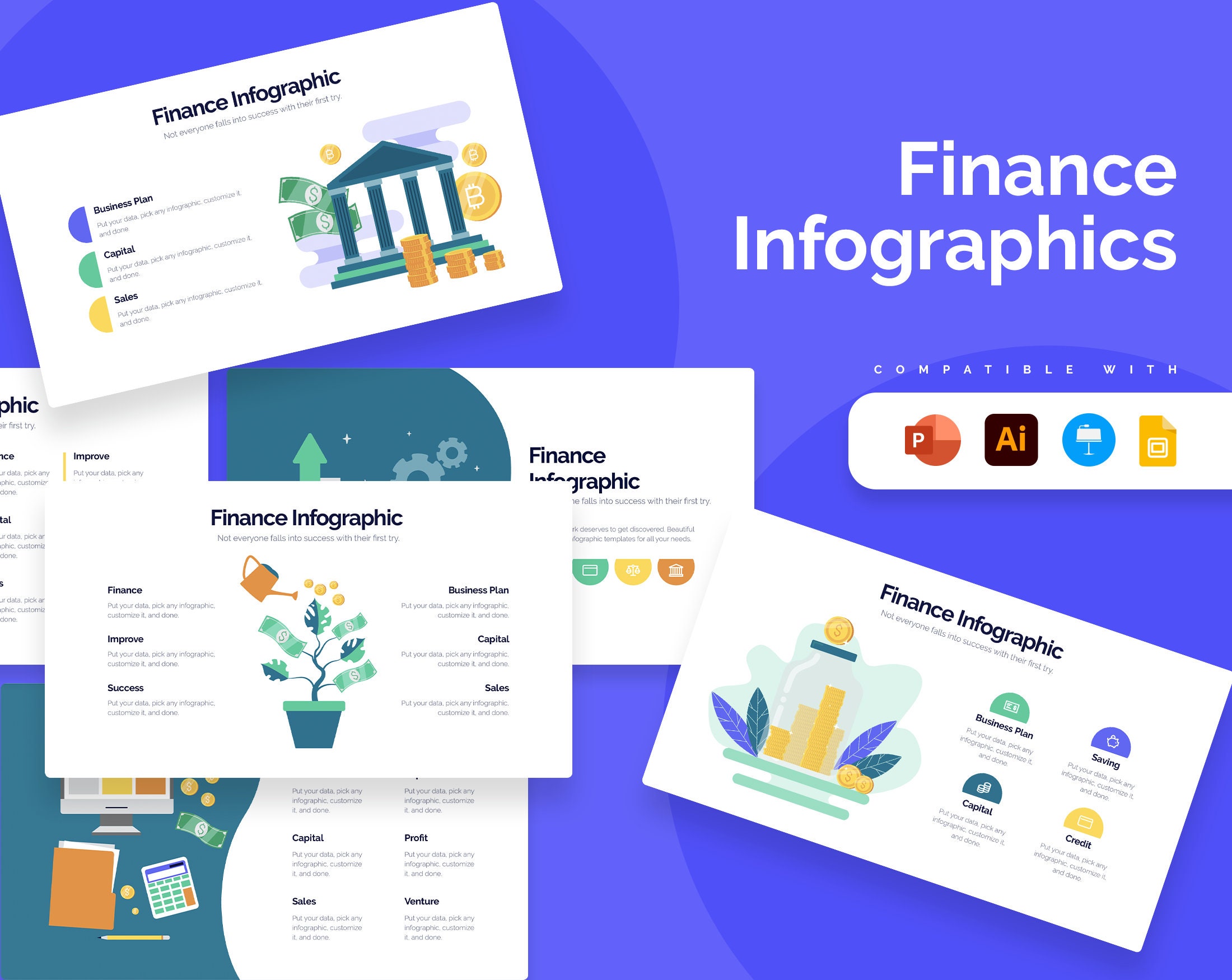 Finance Infographic Templates | Diagrams for Powerpoint, Illustrator ...