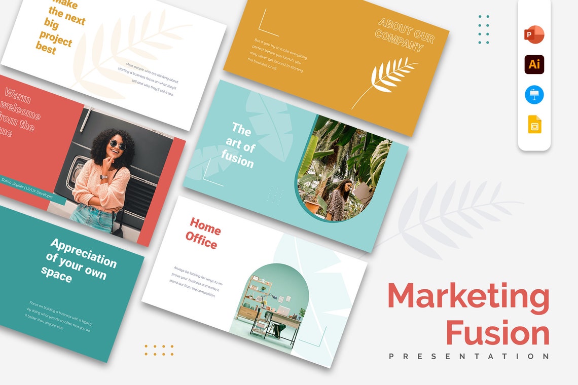 Marketing Fusion Presentation Template | Powerpoint Template, Slides ...