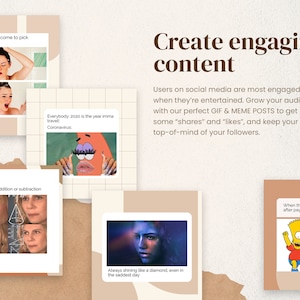 50 Gif & Meme Posts CANVA Templates | Easy to Edit | Increase Instagram ...