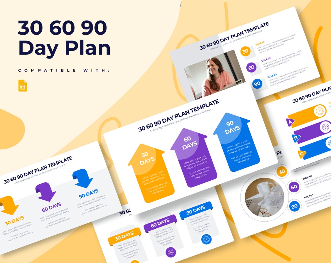 30 60 90 Days Plan Infographics | Template for Google Slides | Best ...