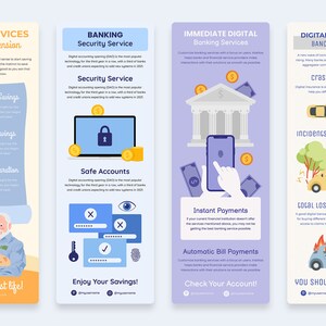 Banking Vertical Infographic Templates | Diagrams for Powerpoint ...