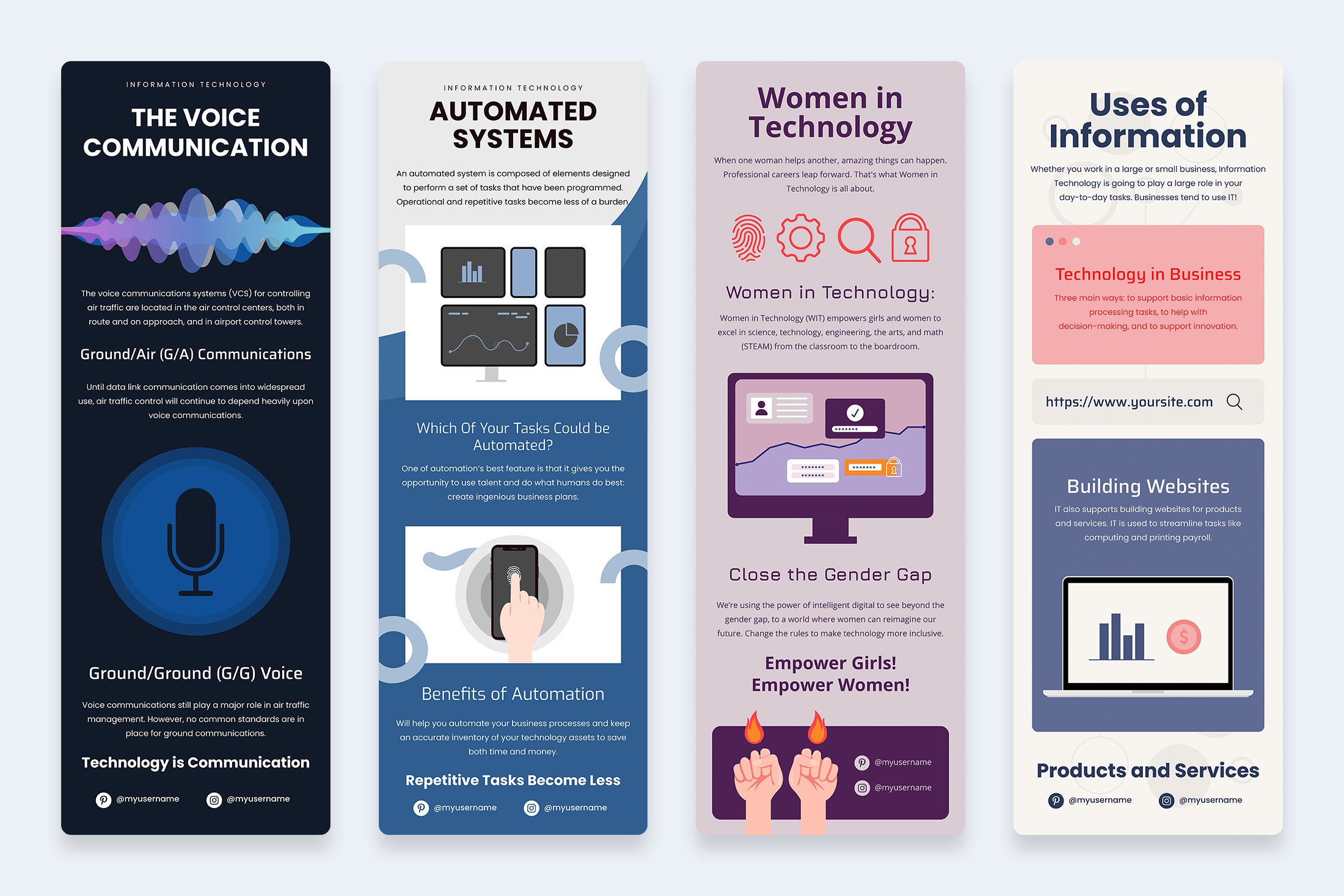 IT Technology Vertical Infographic Templates | Diagrams for Powerpoint ...
