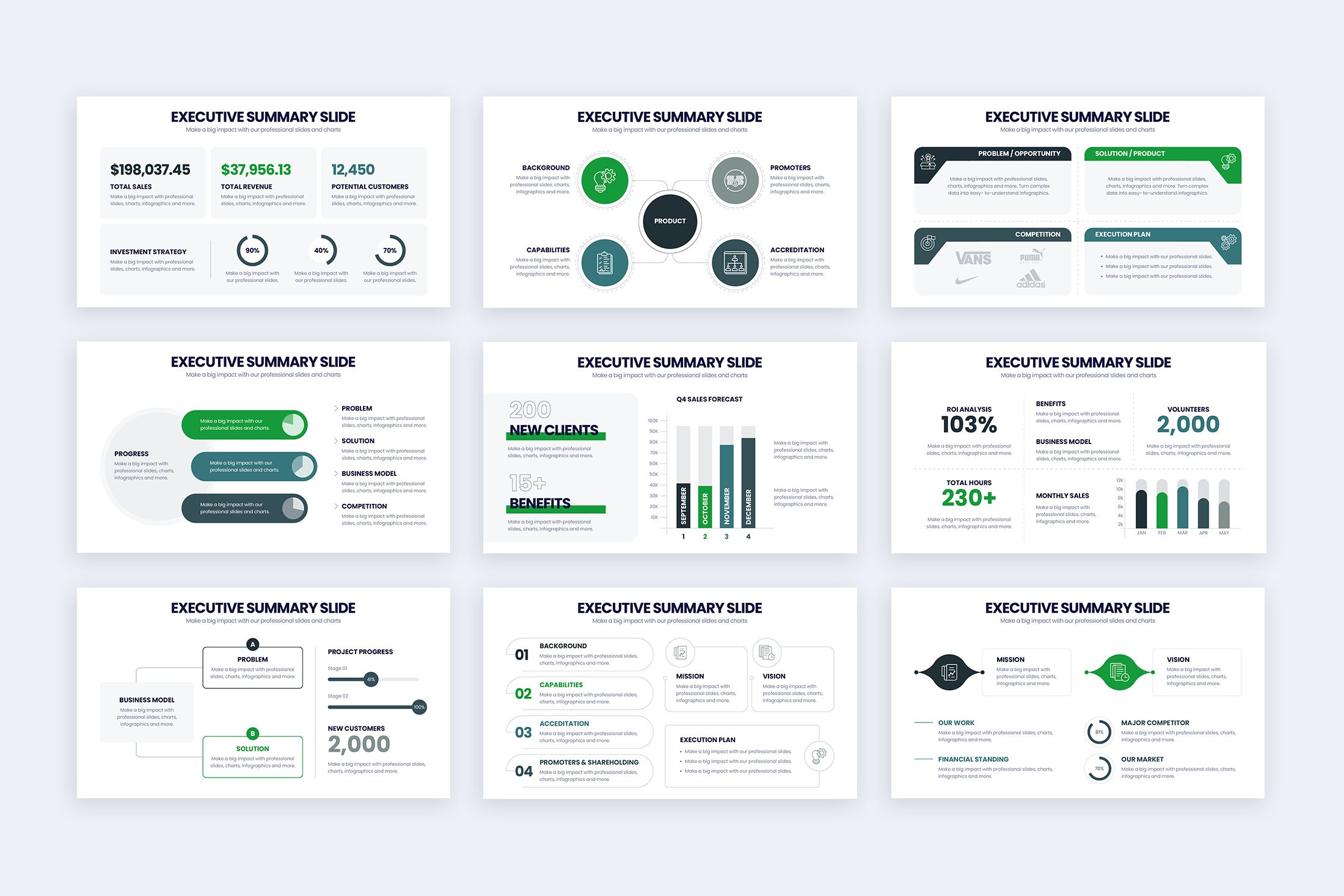 Executive Summary Infographics | Template for Illustrator | Best ...