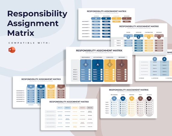 Responsibility Assignment Matrix Infographics Powerpoint - Etsy