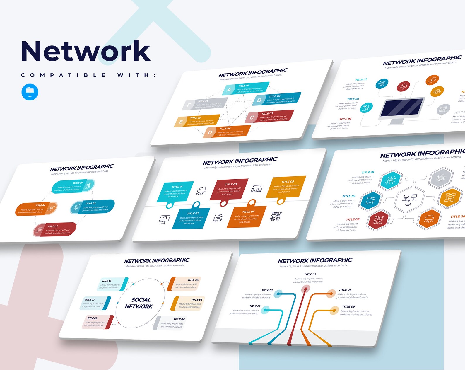 Network Infographics | Template for Keynote | Best Keynote Template ...