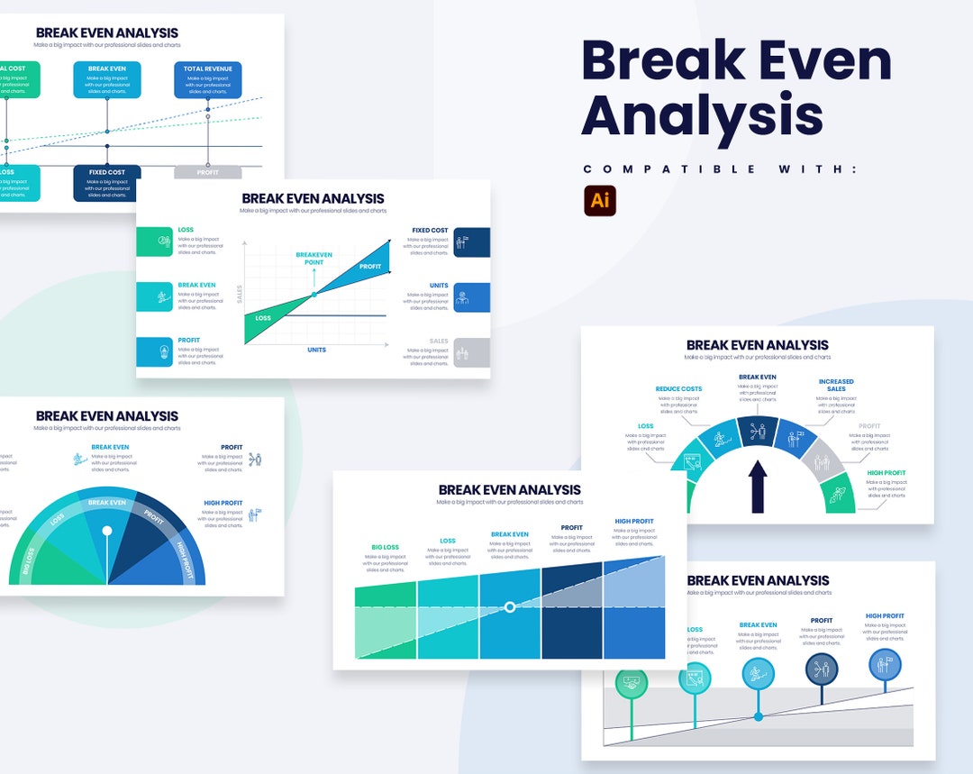 Break Even Analysis Infographics | Template for Illustrator | Best ...