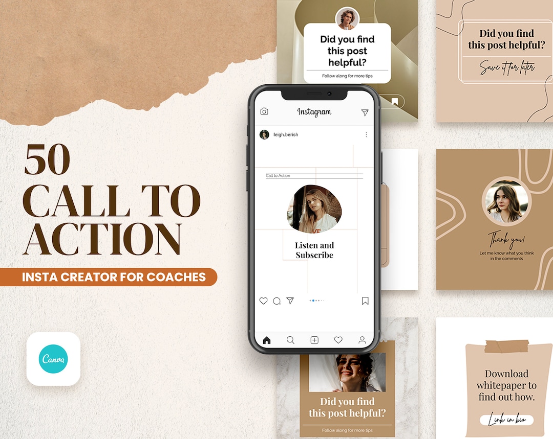 50 Call to Action Posts CANVA Templates | Easy to Edit | Increase ...