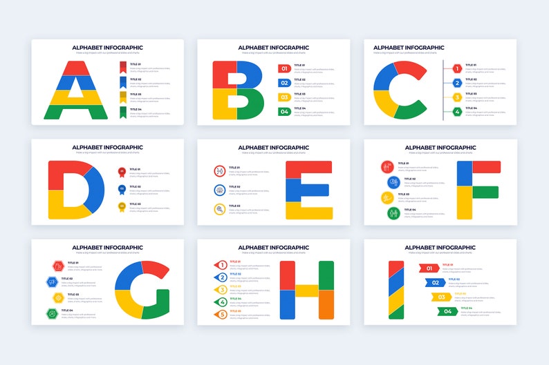 Alphabet Infographics | Powerpoint Template, Template for Powerpoint ...