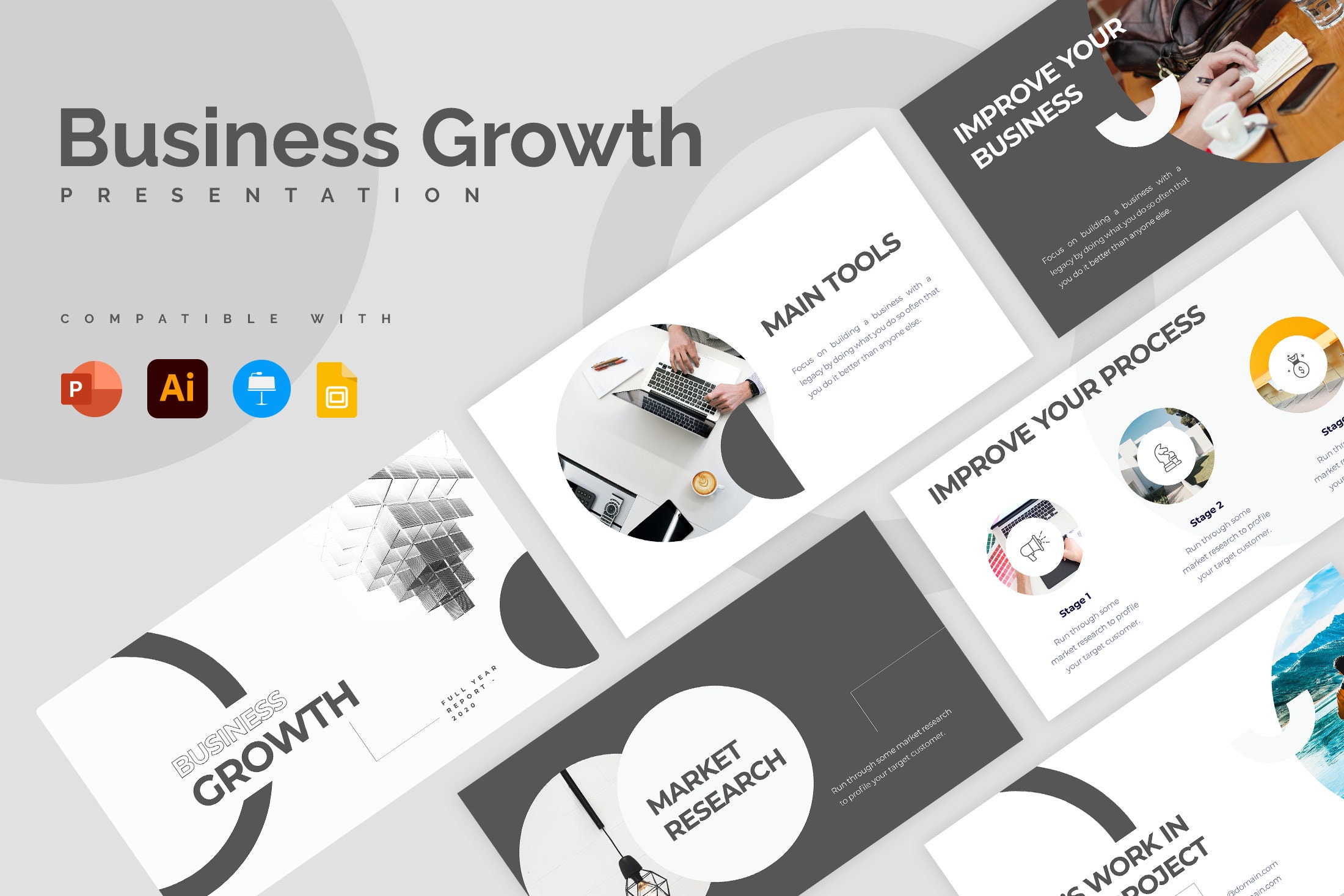 Business Growth Presentation Template Powerpoint Template, Slides for ...