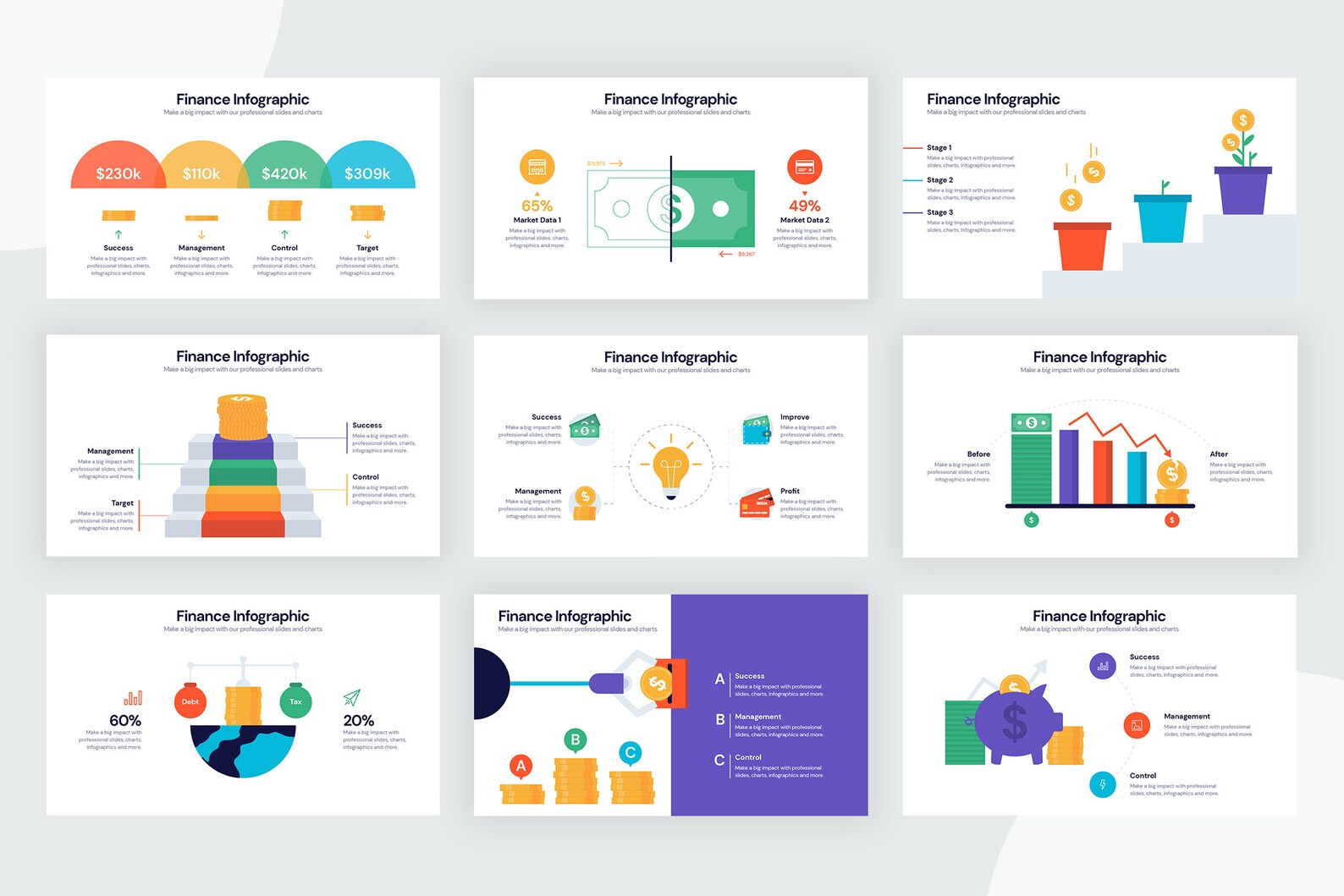 Finance Infographic Templates | Diagrams for Powerpoint, Illustrator ...