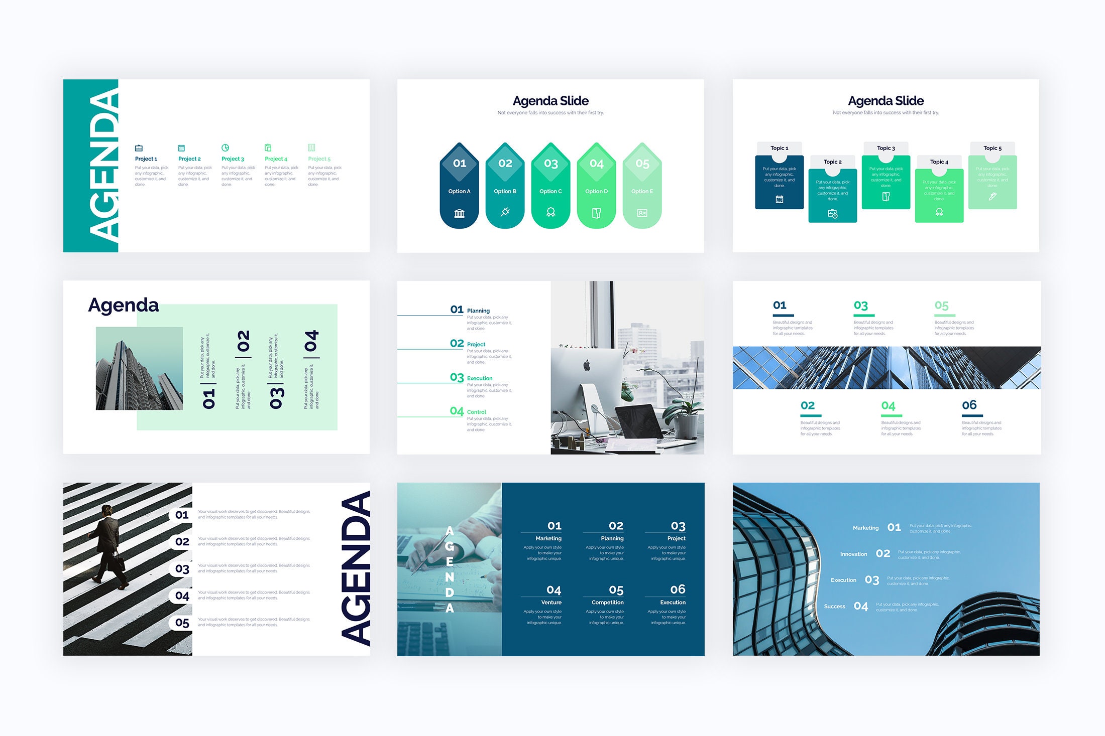Agenda Slide Infographic Templates | Diagrams for Powerpoint ...