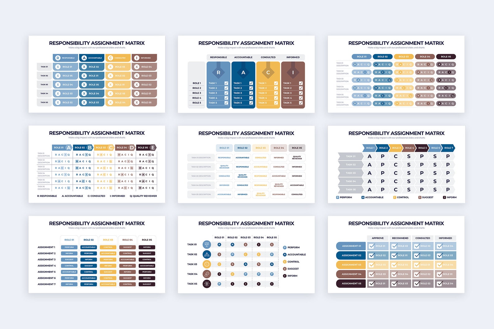 Responsibility Assignment Matrix Infographics Template for Illustrator ...
