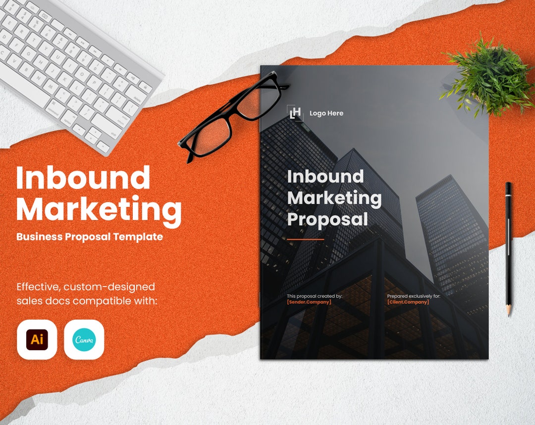 Inbound Marketing Proposal Template for CANVA & ILLUSTRATOR - Etsy