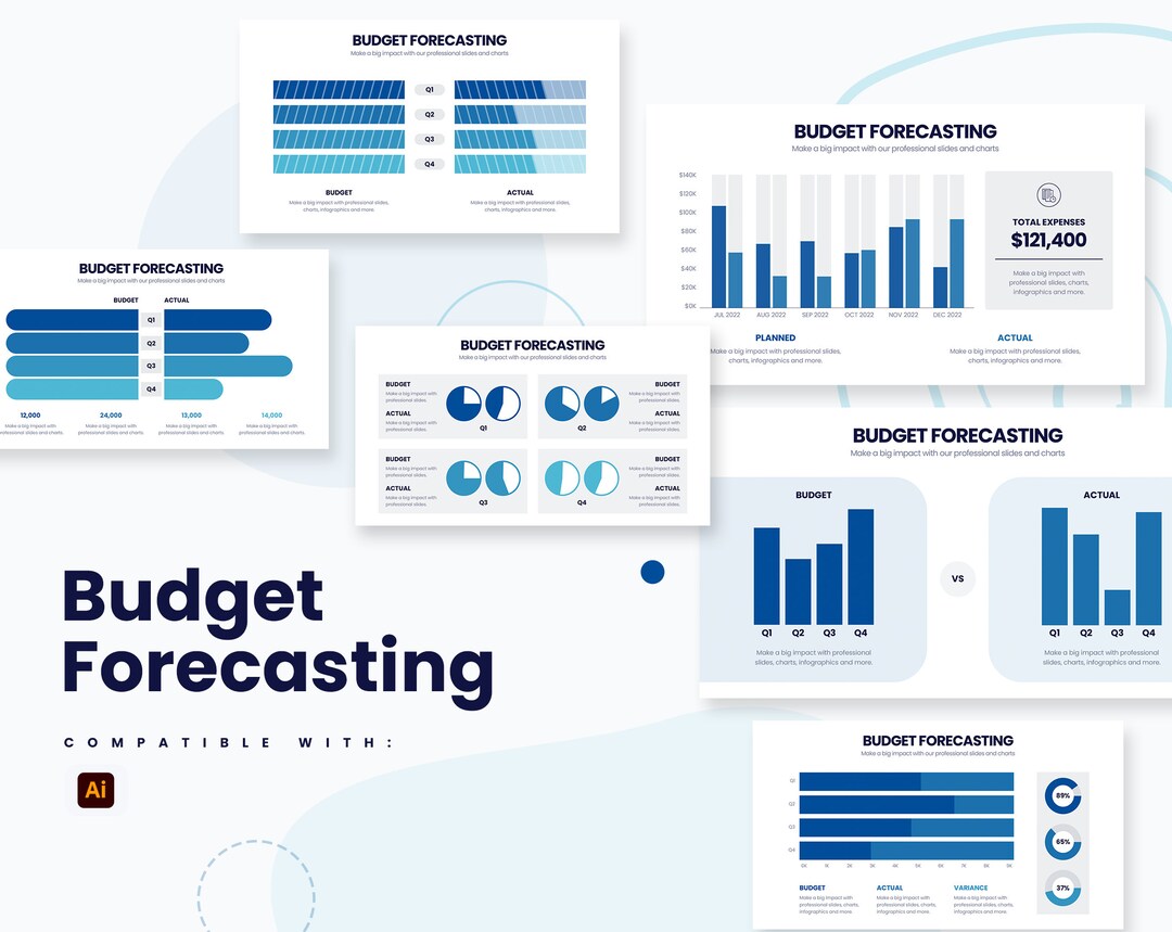 Budget Forecasting Infographics | Template for Illustrator | Best ...