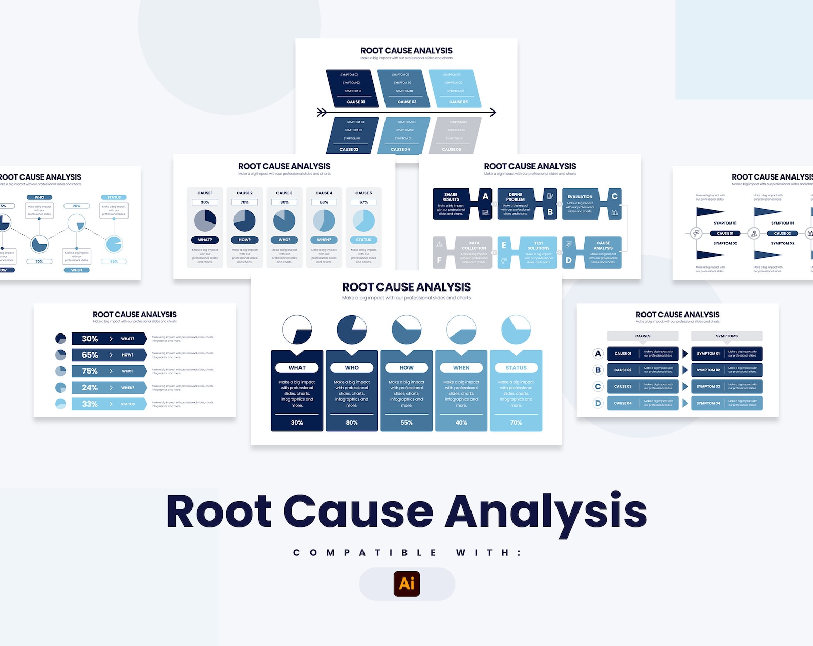 Root Cause Analysis Infographics | Template for Illustrator | Best ...