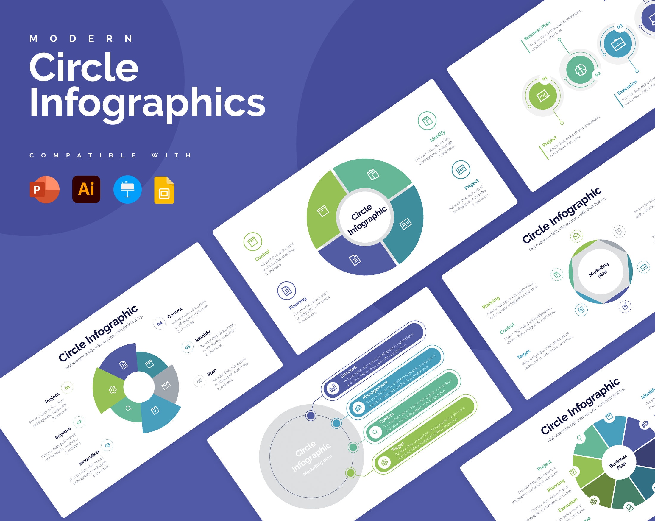 Powerpoint Circle Infographic Template