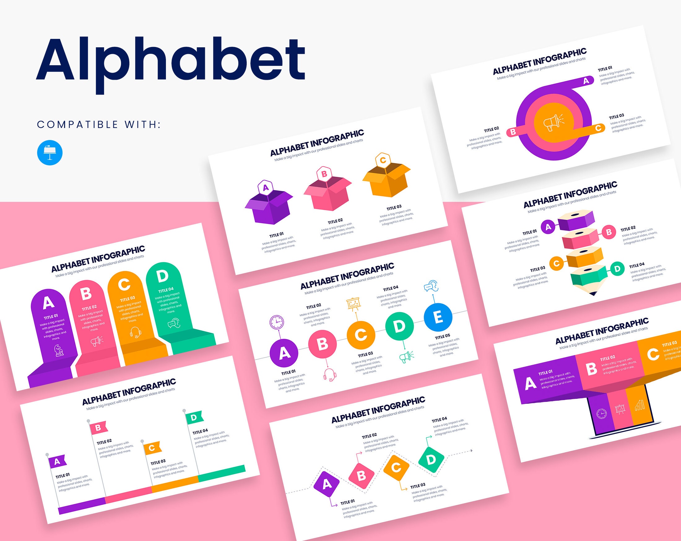 Alphabet Infographics | Template for Keynote | Best Keynote Template ...
